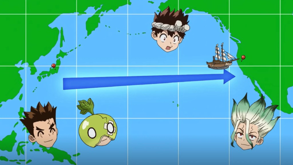 Rhumb Line vs Great Circle Route - Sea Navigation 101 in Dr. Stone ...